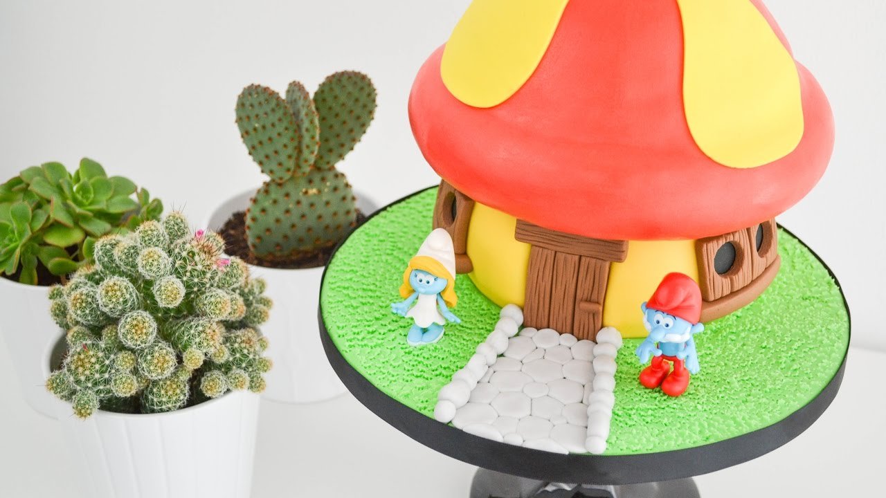 Como hacer una Torta de los Pitufos