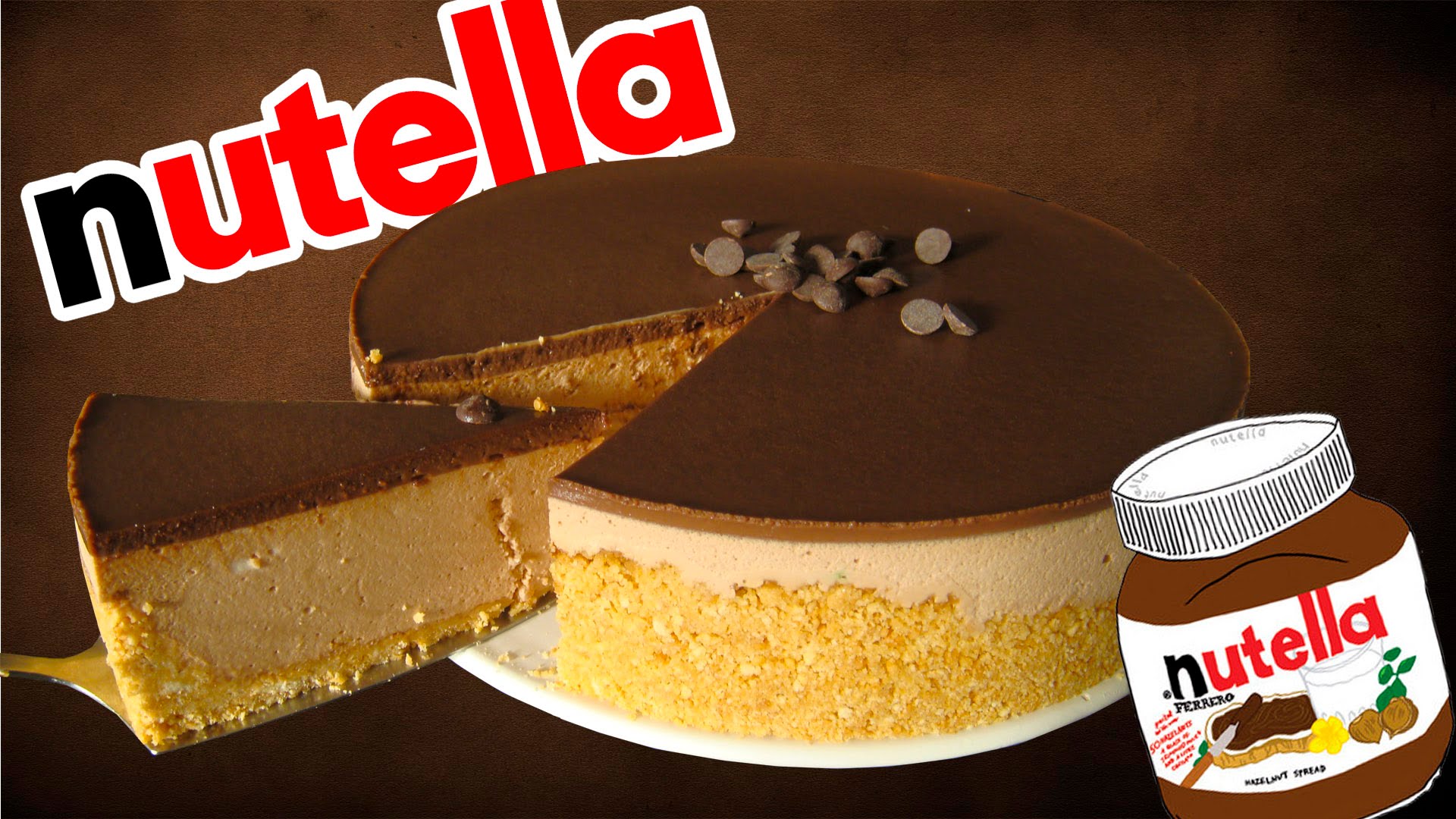 Pastel de nutella y queso sin horno