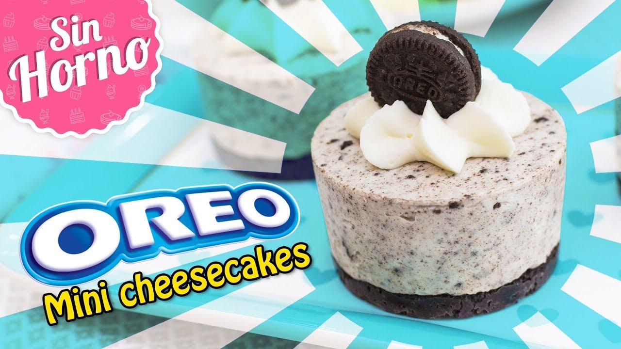 Mini cheesecakes de galletas Oreo