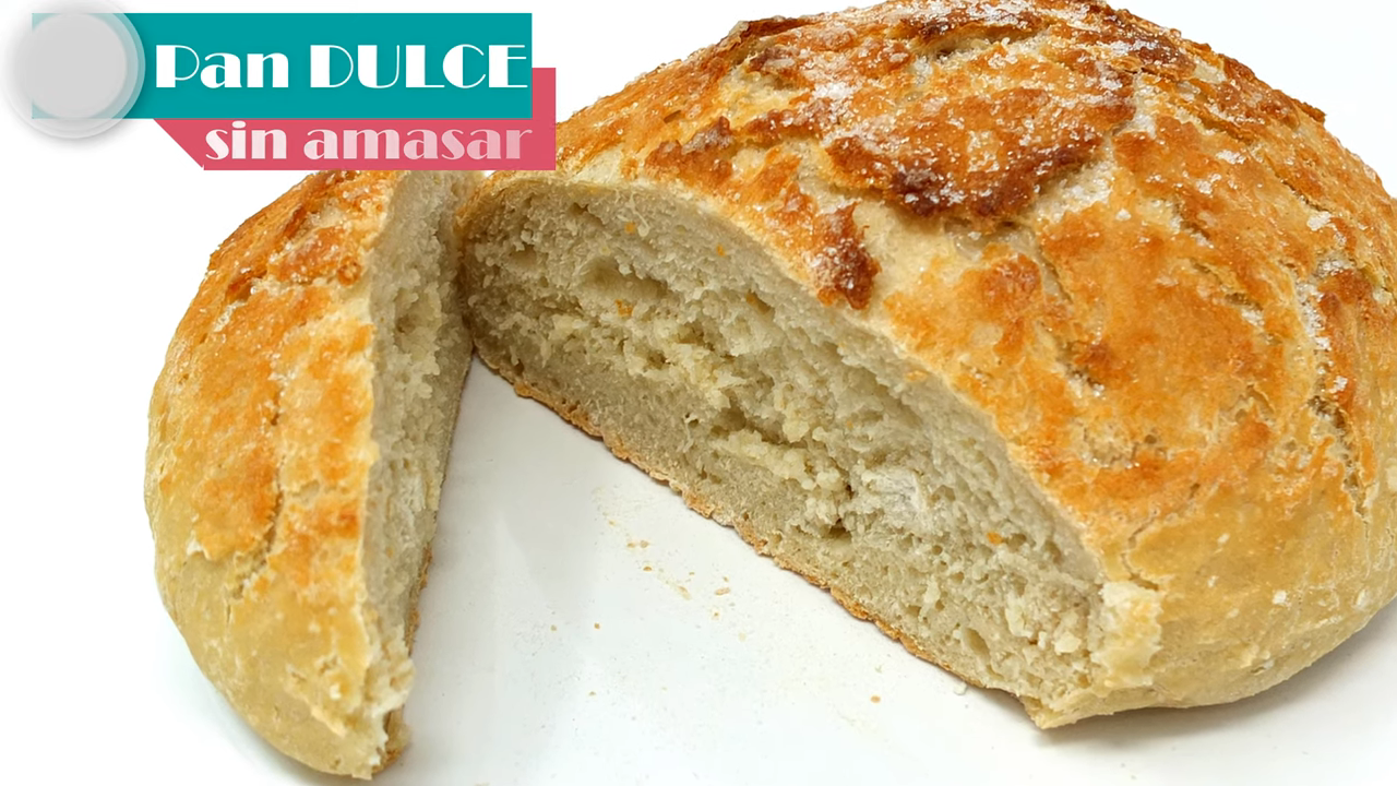 Pan dulce casero en minutos sin amasar