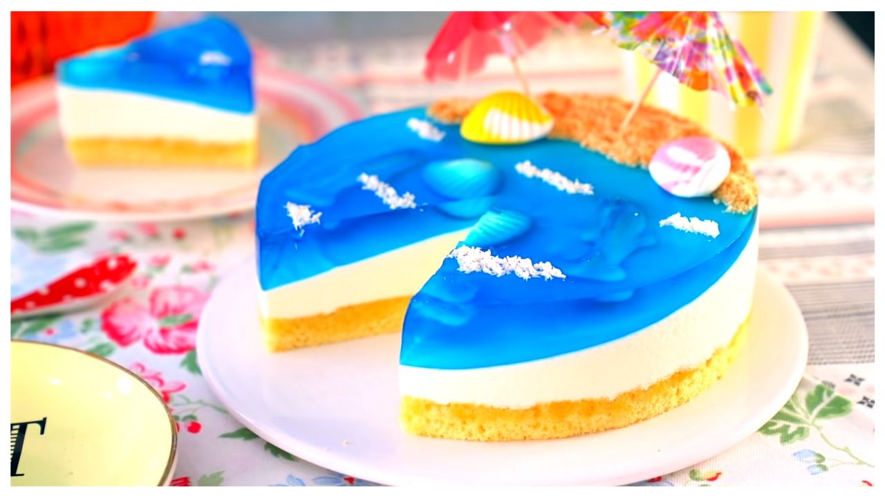 Tarta playa u ocean cake