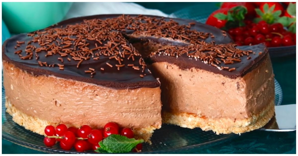 Tarta impresionante de queso y chocolate